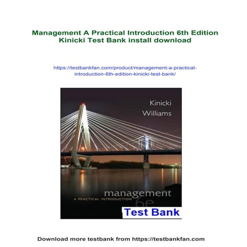 Management A Practical Introduction 6th Edition Kinicki Test Bank | PDF