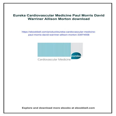 Eureka Cardiovascular Medicine Paul Morris David Warriner Allison ...