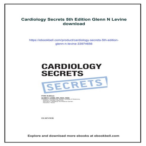 Cardiology Secrets 5th Edition Glenn N Levine Pdf