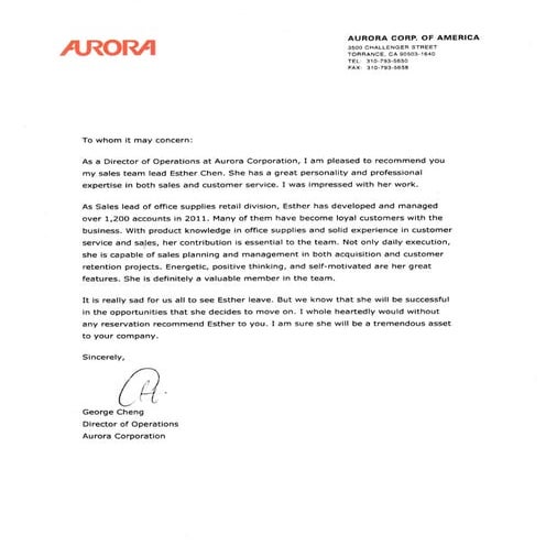 Recommendation Letter 1 | PDF