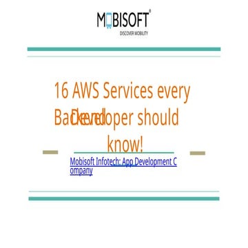 16 Aws Services Every Backend Developer Should Know | PPTX