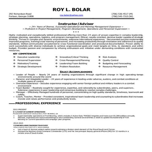 Roy L. Bolar Resume | DOCX