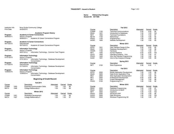 CTU Transcript | PDF