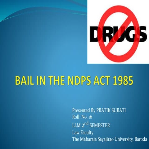 Bail In Ndps Act Pptx