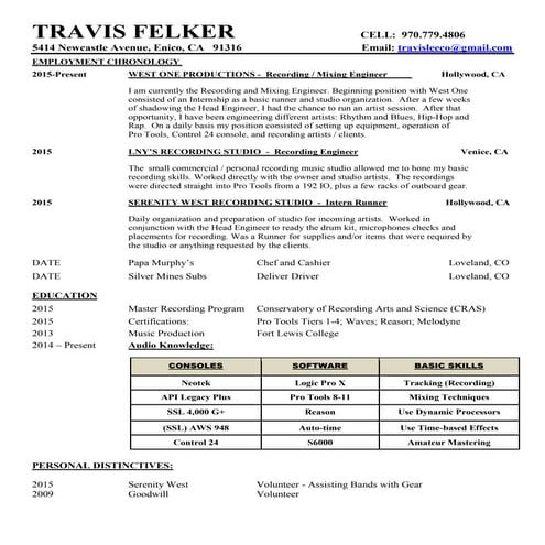 Resume - TRAVIS FELKER | PDF