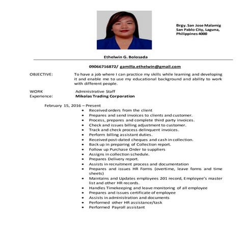Jelyn pascual resume | DOC