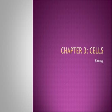 16chapter 3 cells | PPT