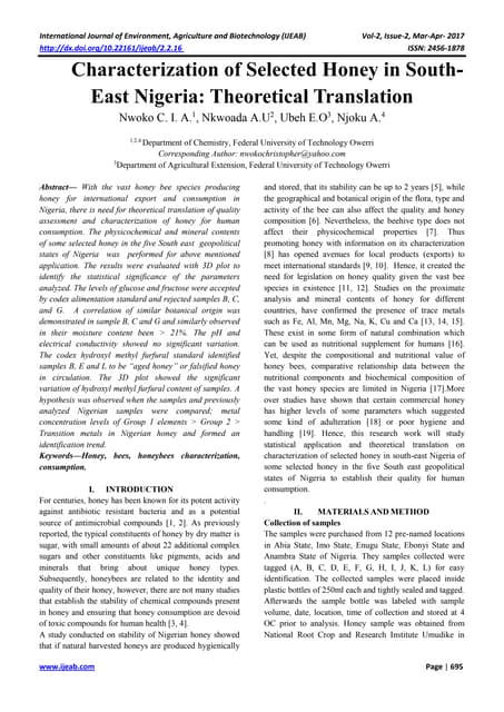 chemistry project for class 12 on analysis of honey | PDF