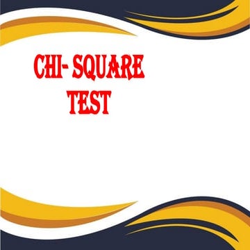 Chi-Square Test Non Parametric Test Categorical Variable | PPTX