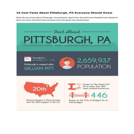 16 Cool Facts About Pittsburgh, PA Everyone Should Know | PDF