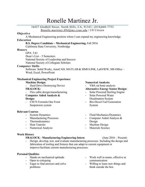 Richard Horta Resume 2-5-2016 | PDF