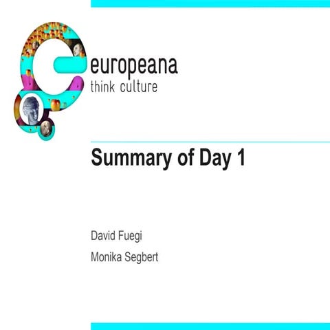 Summary of Day 1 | PPT