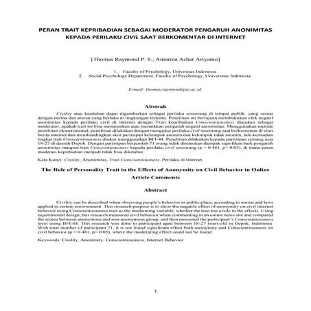 Thomas Raymond-Skripsi-FPsikologi-Naskah Ringkas-2016 | PDF