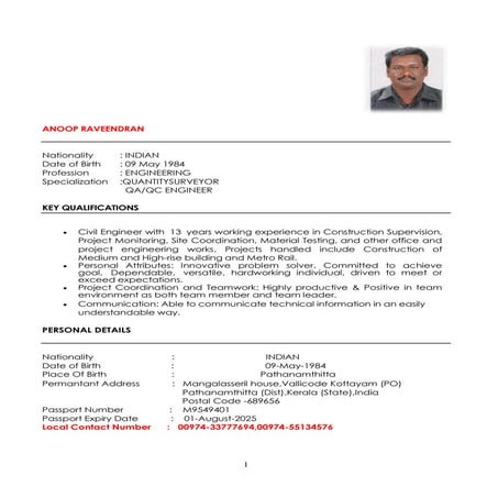 anoop-CV 2016 | PDF