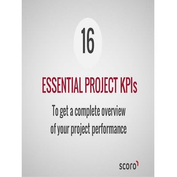 16 Essential Project KPIs | PPT