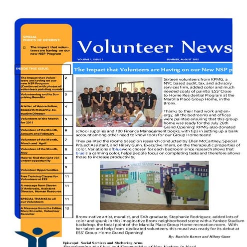 ESS Volunteer Newsletter | DOCX