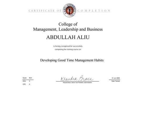 Certificate - Code of Business Condact Tier 2 | PPT