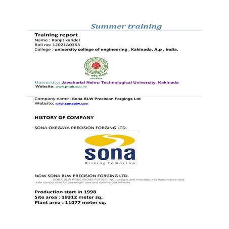 Summer training | PDF
