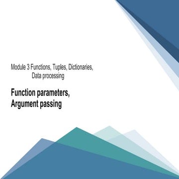 Python Pcep Function Parameters Ppt