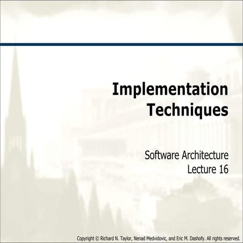 16 implementation techniques | PPT | Programming Languages | Computing