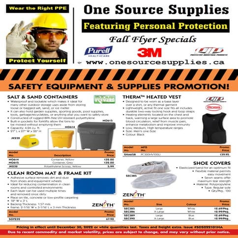 FALL Flyer Safety Supplies Specials till Dec 30 2022 - Q4 | PDF