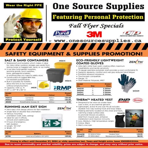 FALL FLYER SPECIALS | PERSONAL SAFETY PROTECTIVE EQUIPMENT FOR SKILLED ...