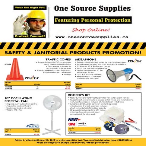 Safety PPE Spring Sale Until June 23, 2017 | PDF