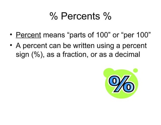 Percentages | PPTX
