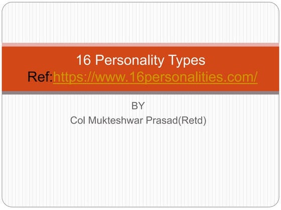Myers Briggs Type Indicator (MBTI) | PPTX | Mental Health | Diseases ...