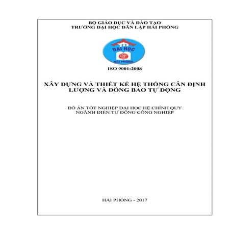 Đề tài: Thiết kế hệ thống cân định lượng và đóng bao, HAY, 9đ | PDF