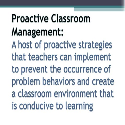 16 proactive classroom management | PPT