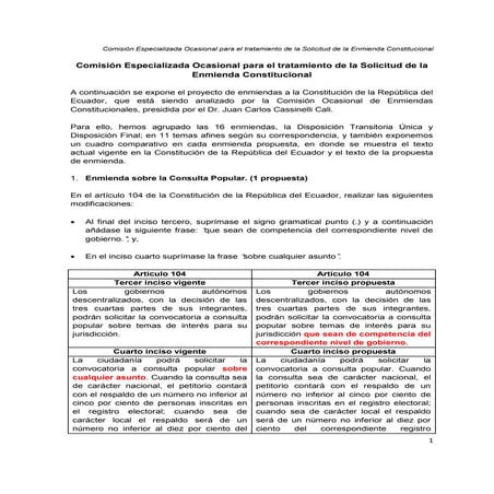 16 propuestas enmiendas-constitucionales | PDF