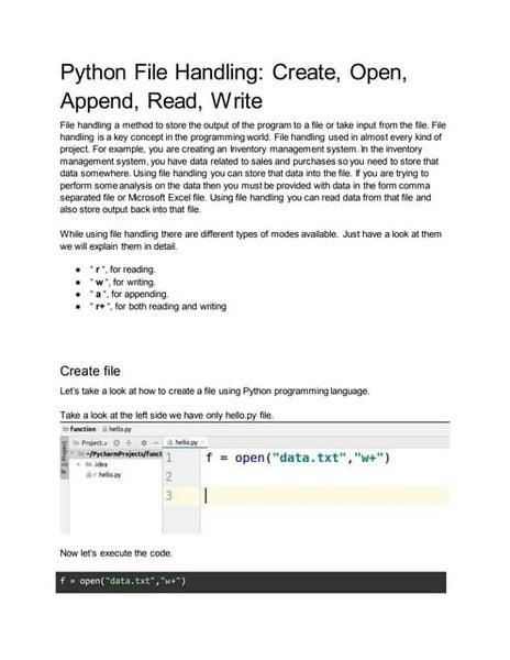 Python File Handling File Operations In Python Learn Python Programming Edureka Ppt