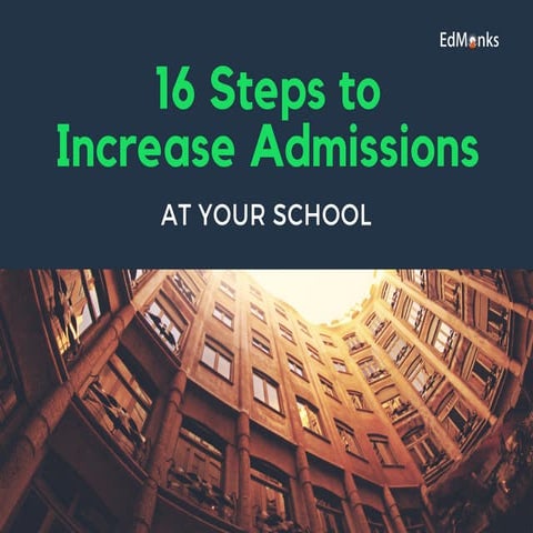 16 steps to increase school admissions | PDF