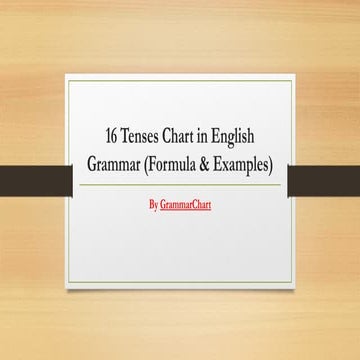 16 Tenses Chart in English Grammar (Formula.pptx