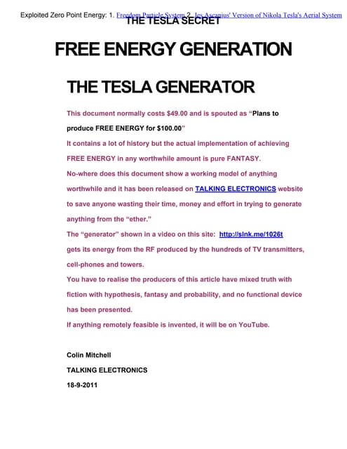 QEG - Quantum Energy Generator Free Energy Device Blueprints ...