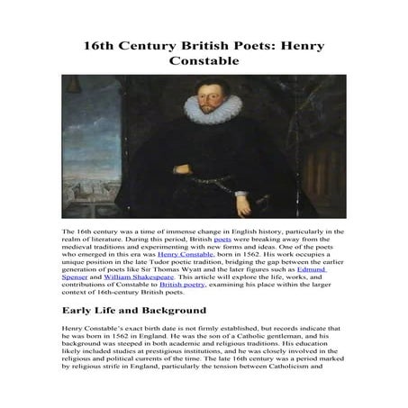 16th Century British Poets Henry Constable.docx