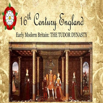 16th Century England | PPTX