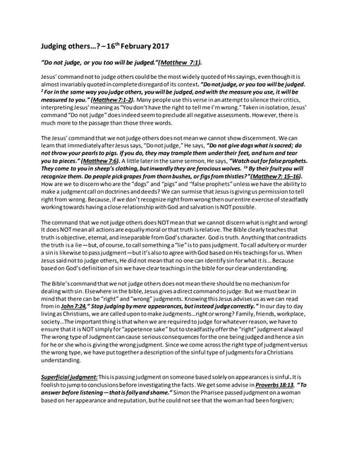 Judging others | PPT