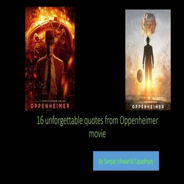 16 unforgettable quotes from Oppenheimer movie.pptx