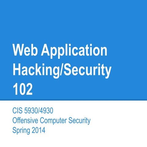 16 Web Application Penetration Testing 102 Pdf