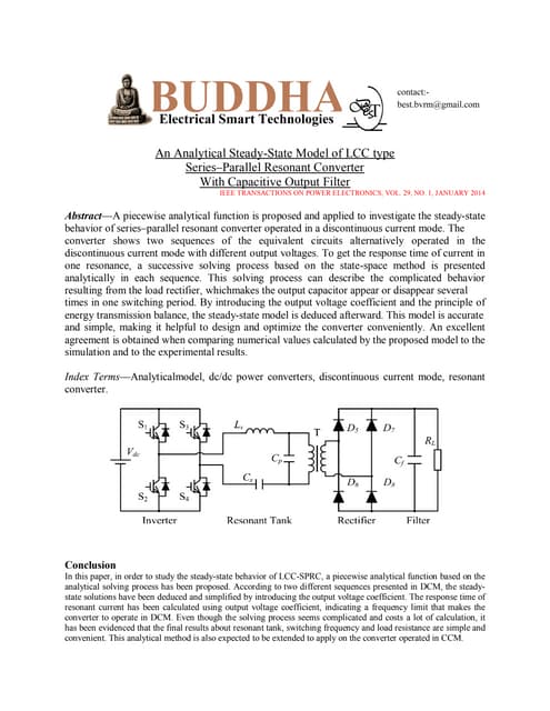 Analysis and design of llc resonant converters with capacitor–diode clamp current limiting | PDF