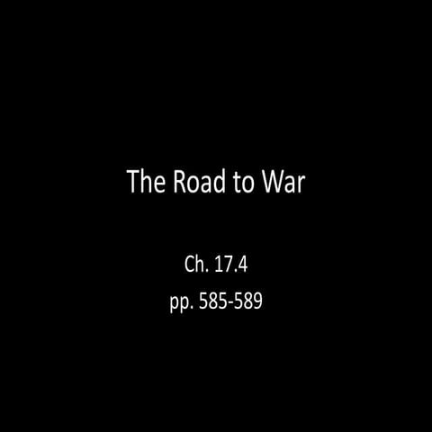 The Road to War | PPTX