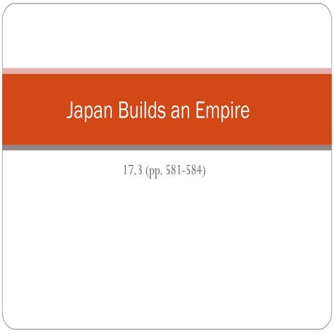 Japan Builds an Empire | PPT