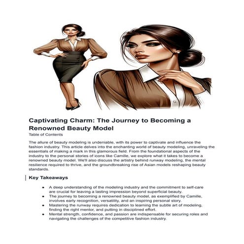 Captivating Charm: The Journey to Becoming a Renowned Beauty Model | PDF
