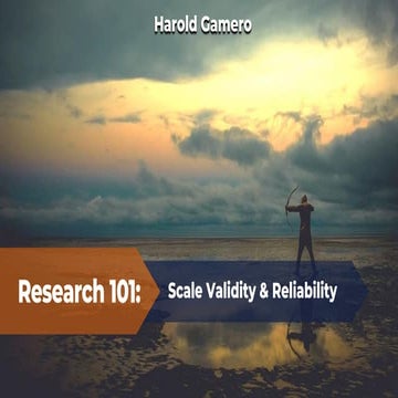 Research 101: Scale Validity & Reliability | PDF