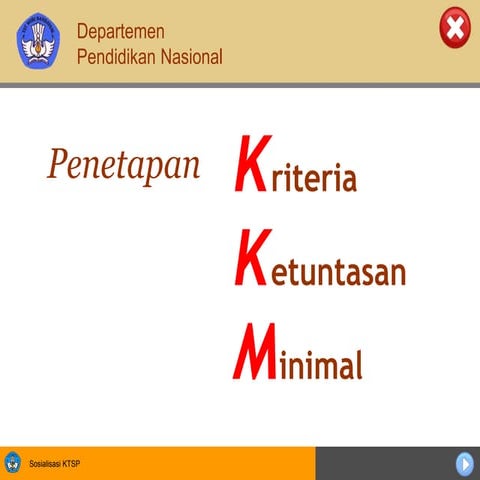 penetapan kriteria ketuntasan minimal untuk setiap mapel K13 | PPT