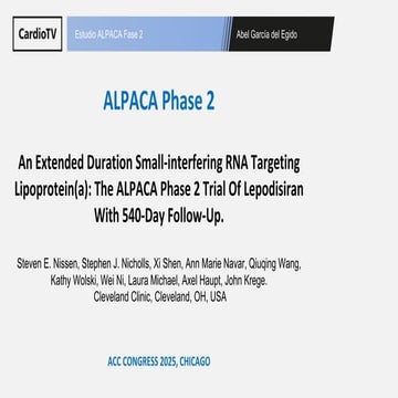 Estudio ALPACA Phase 2 ACC Congress 2025 | PDF