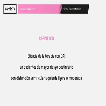 Estudio REFINE ICD ESC Congress Madrid 2025 | PDF