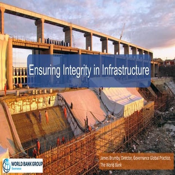 Managing corruption risks in infrastructure... - James Brumby, World ...